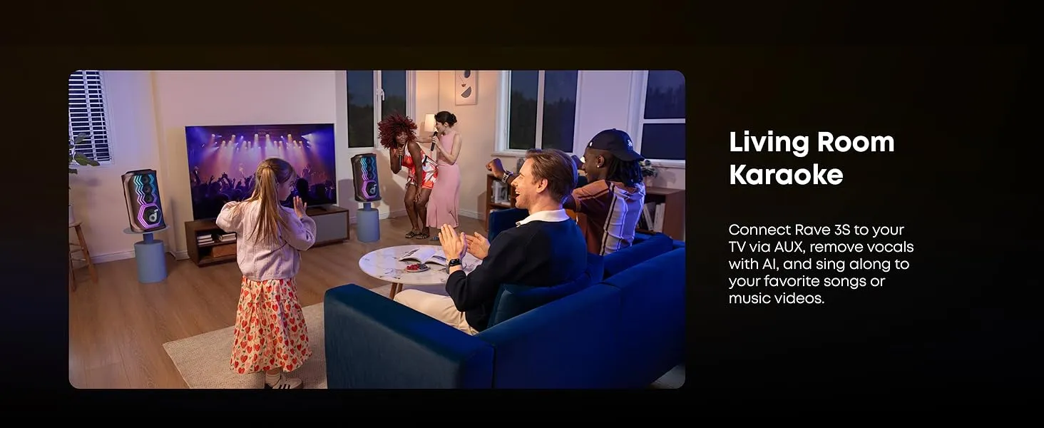 Anker Soundcore Rave 3S Portable Bluetooth Speaker with 2 Mic