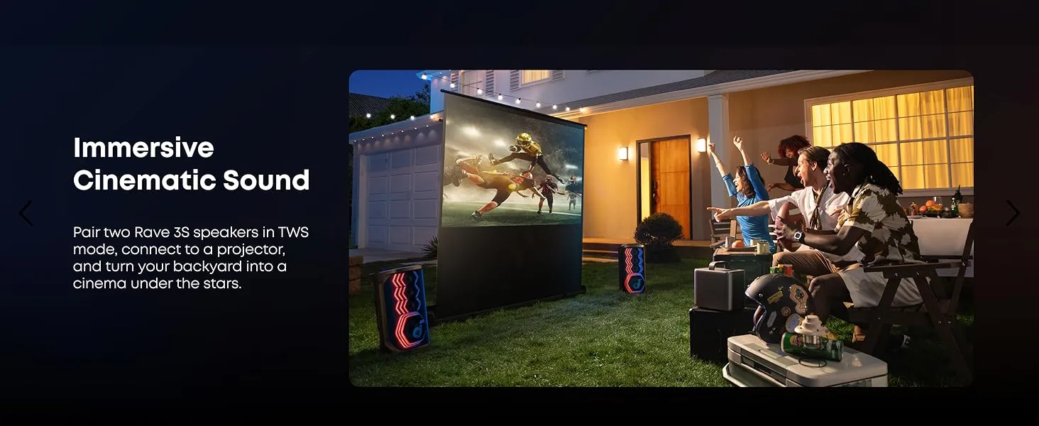 Anker Soundcore Rave 3S Portable Bluetooth Speaker with 2 Mic